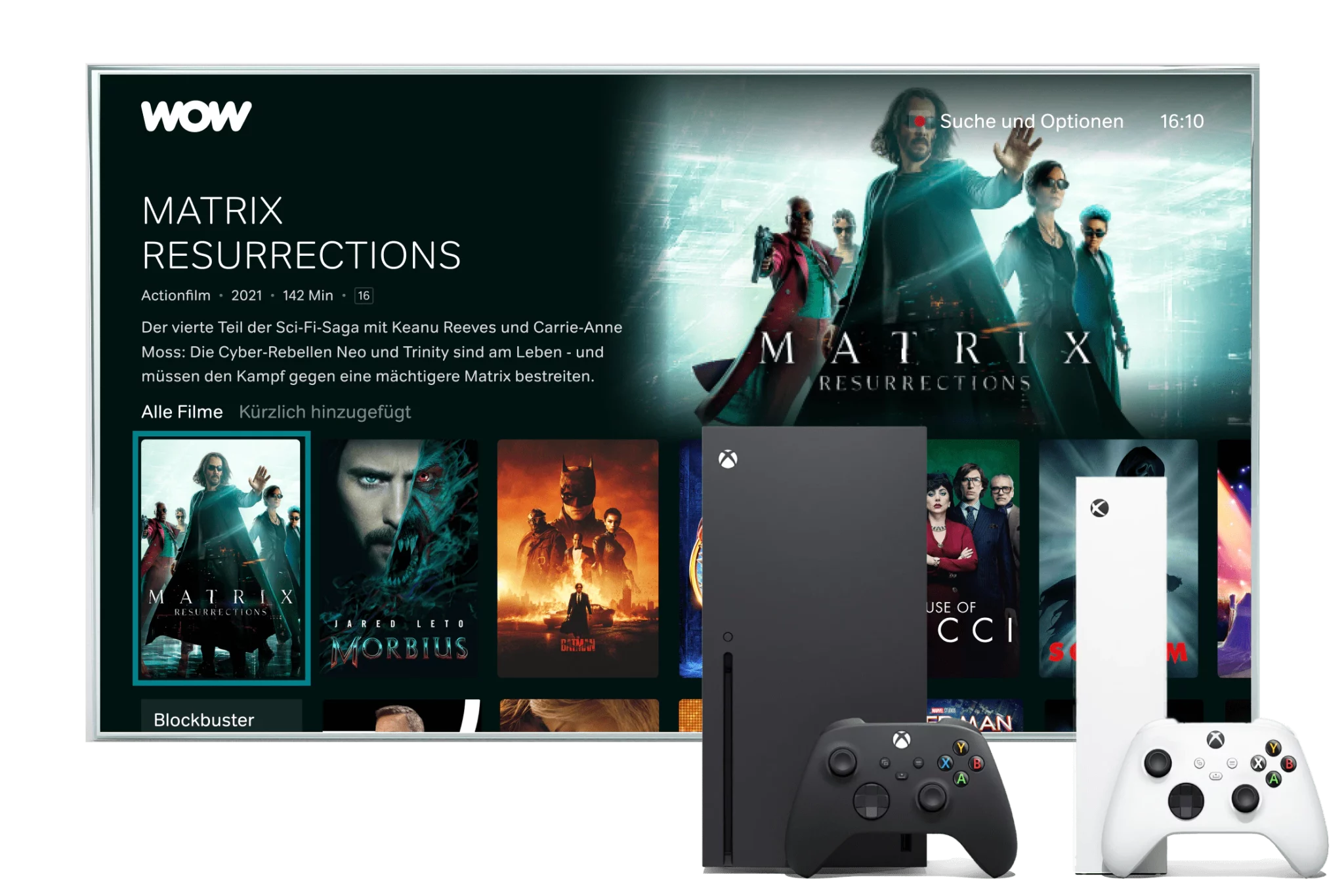 WOW TV App für Xbox One und Series S & X